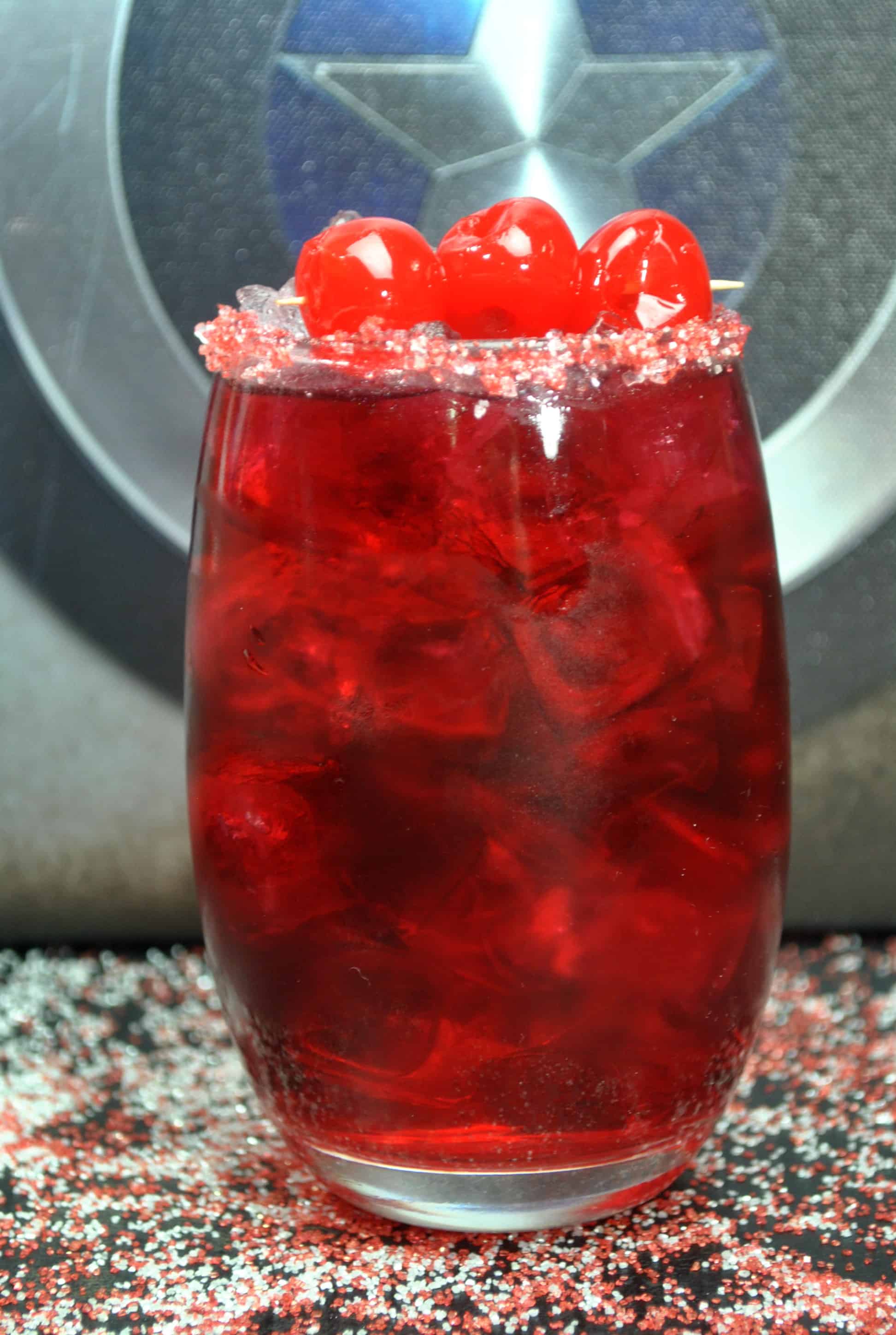 Make a Captain America drink for your Marvel Movie Marathons!