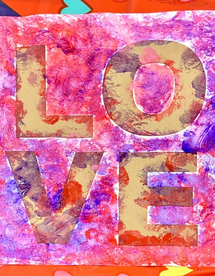 Painted Love Sign Valentine's Day Craft for Kids - Lola Lambchops