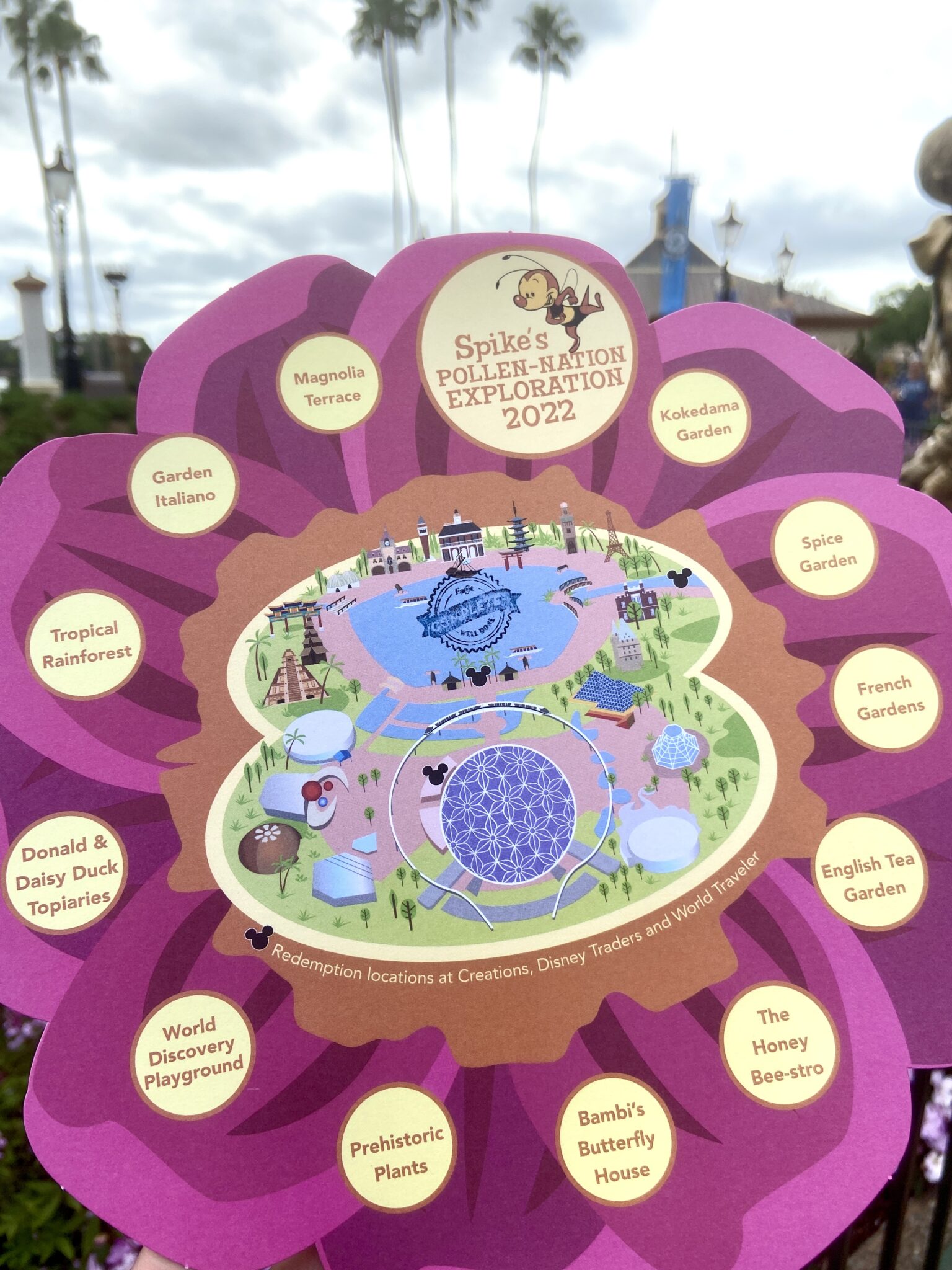 2022 Spike the Bee Scavenger Hunt in Epcot: Pollen-Nation Exploration ...