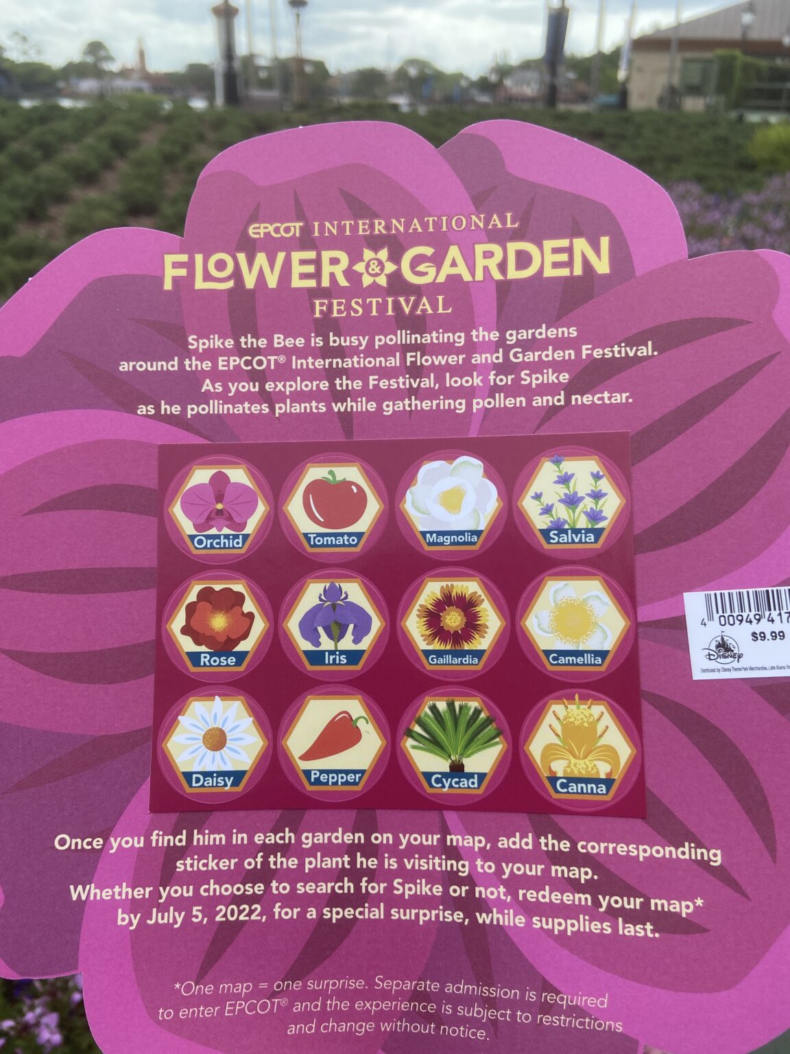 2022 Spike the Bee Scavenger Hunt in Epcot: Pollen-Nation Exploration ...