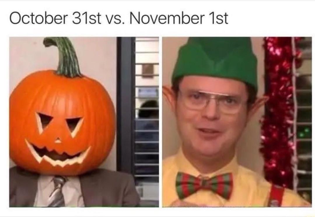 The Funniest October 31st vs November 1st Memes - Lola Lambchops