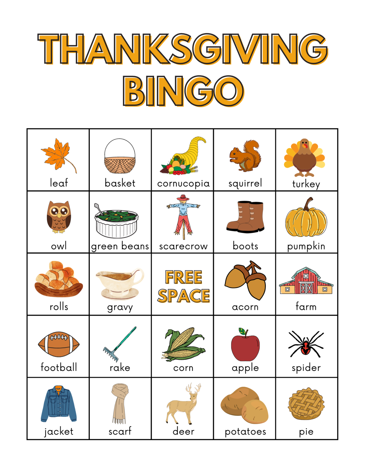 Free 2022 Printable Thanksgiving Bingo Game for Gatherings - Lola Lambchops