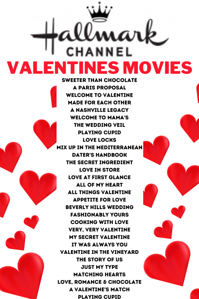 Best 2023 Hallmark Valentines Movie List: Free Printables - Lola Lambchops