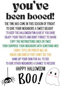 You've Been Booed Free Printable Poem and Sign - Lola Lambchops