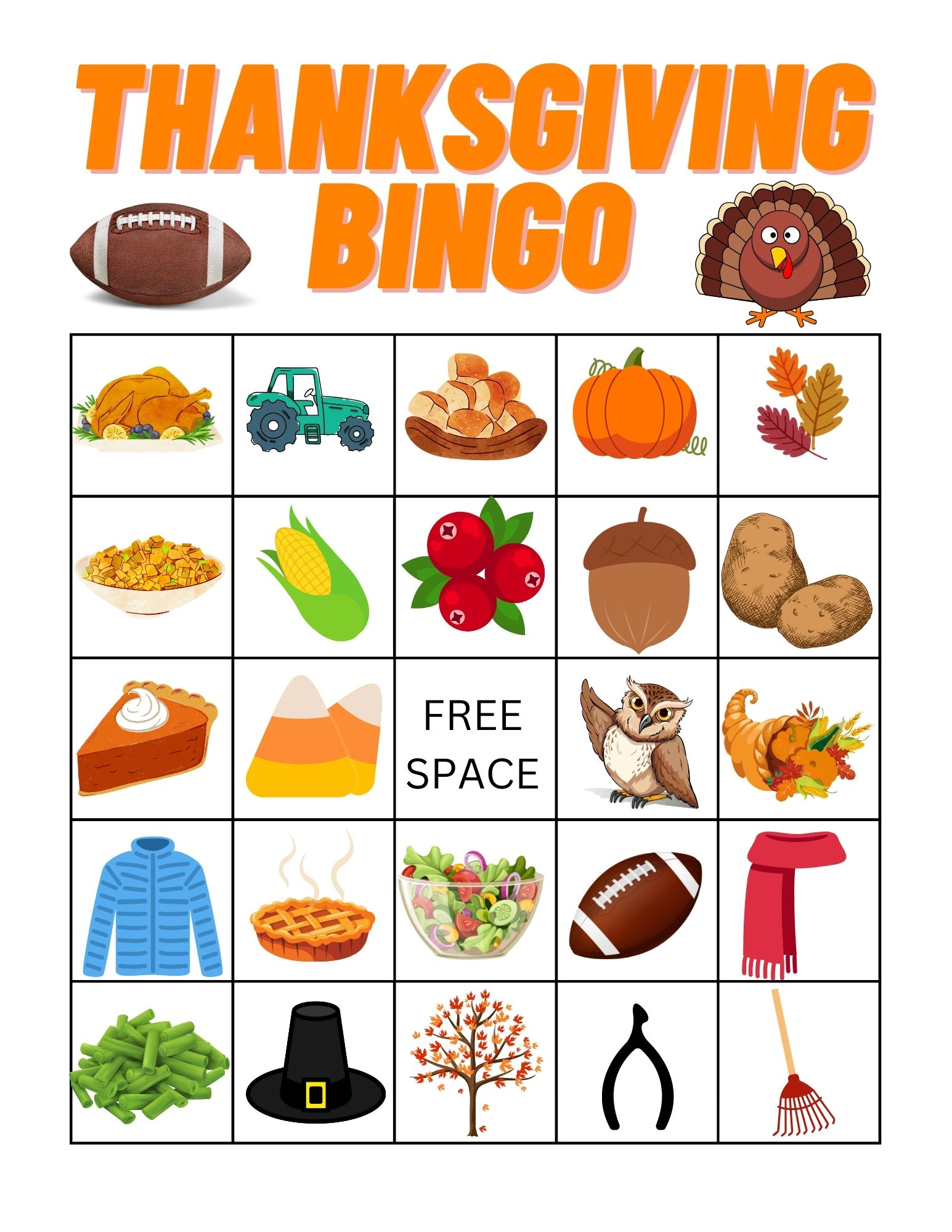 Free Printable Thanksgiving Bingo Cards for 2025 - Lola Lambchops