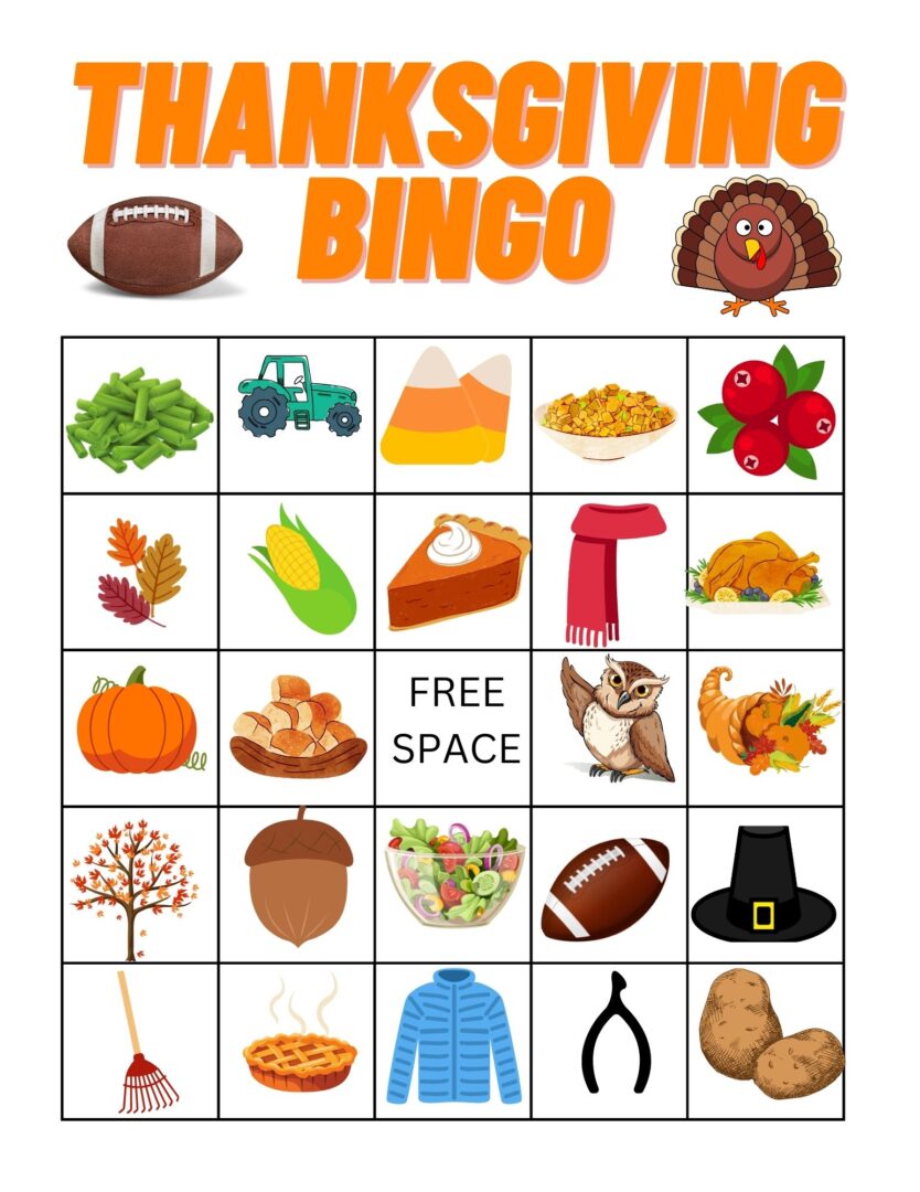 Free Printable Thanksgiving Bingo Cards for 2025 - Lola Lambchops