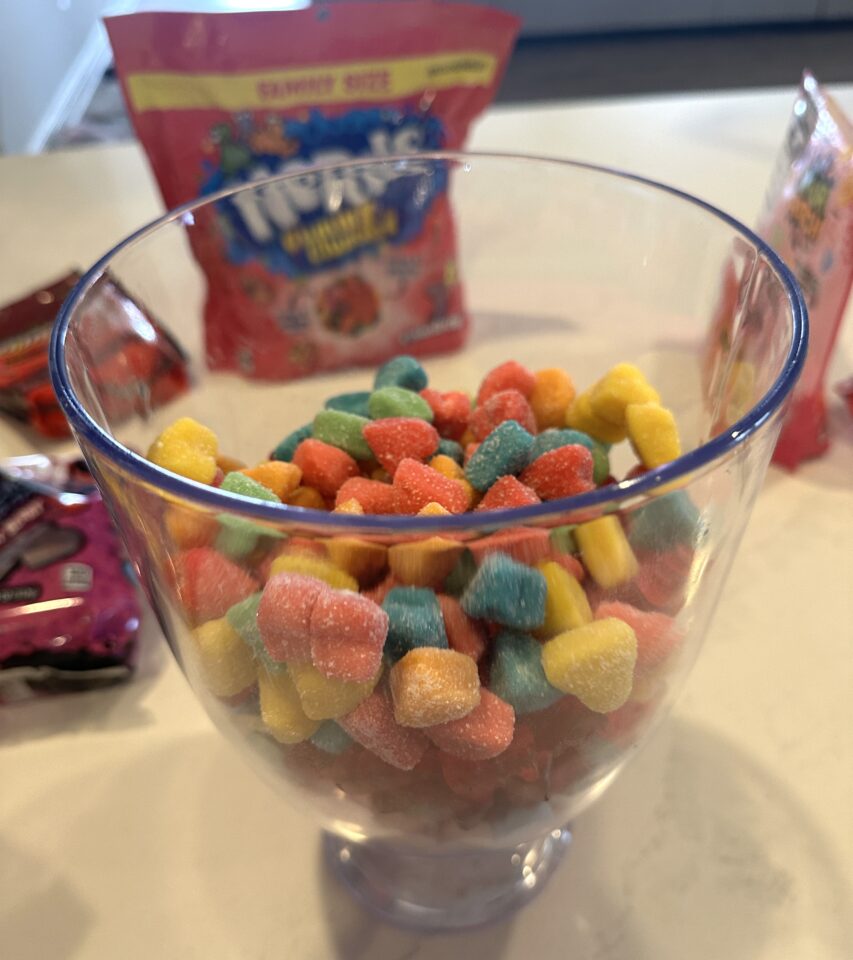 How to Make a Valentine's Day Candy Salad - Lola Lambchops