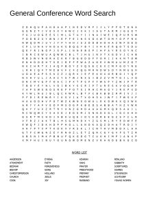 General Conference Wordsearch Printable - Lola Lambchops